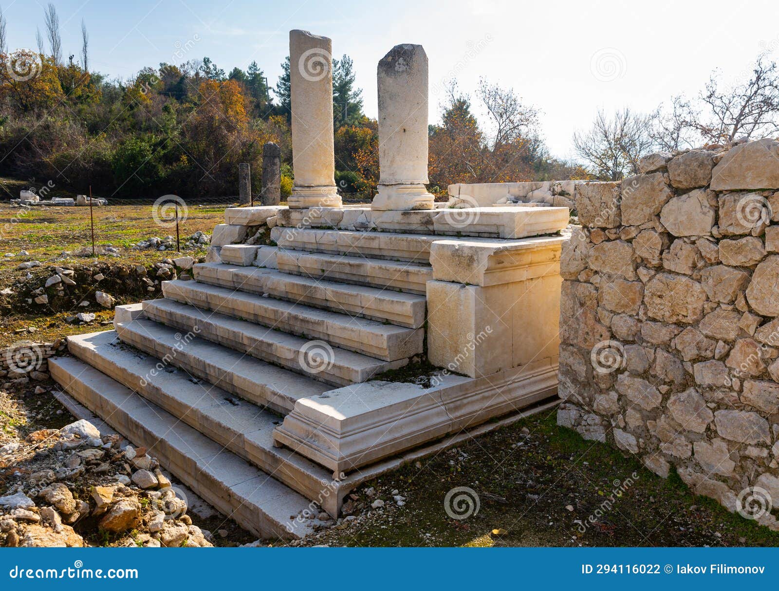 Ruins of Cronus Temple in Tlos Stock Photo - Image of temple, outdoors ...