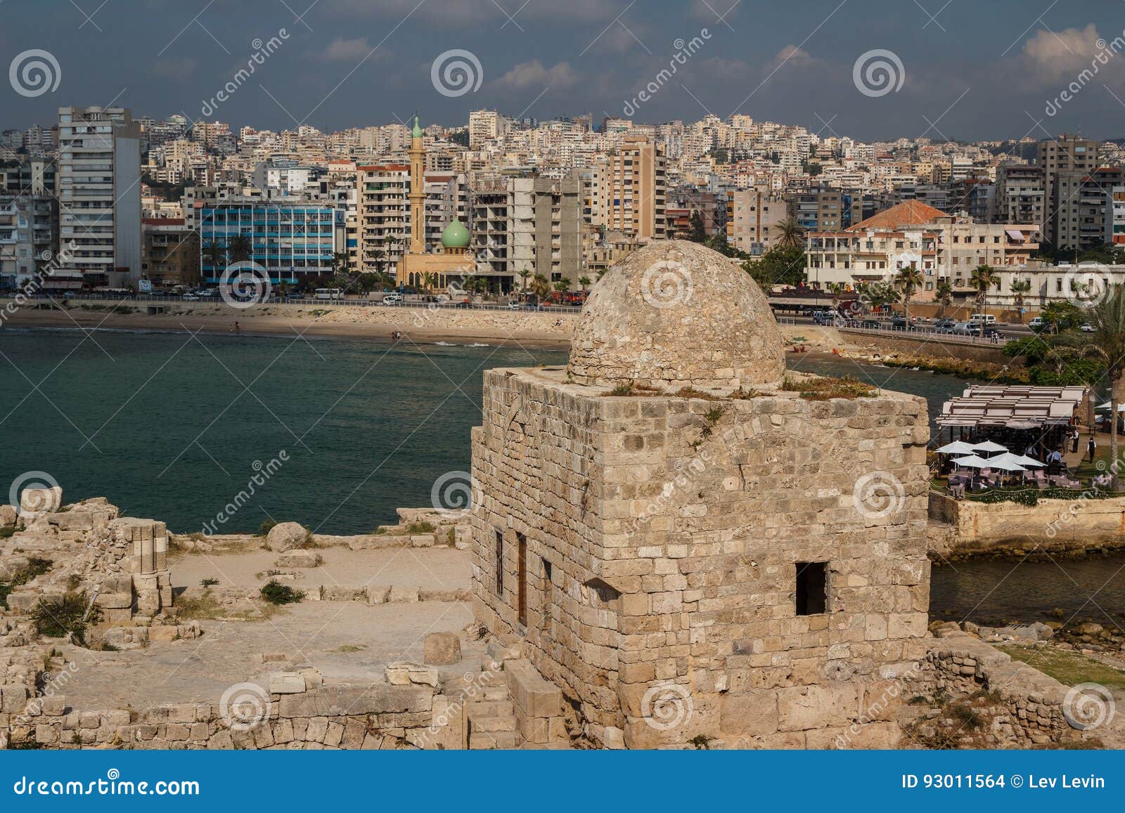 Ruins of the Crusaders Castle in Sidon & X28;Saida& X29; Stock Photo ...