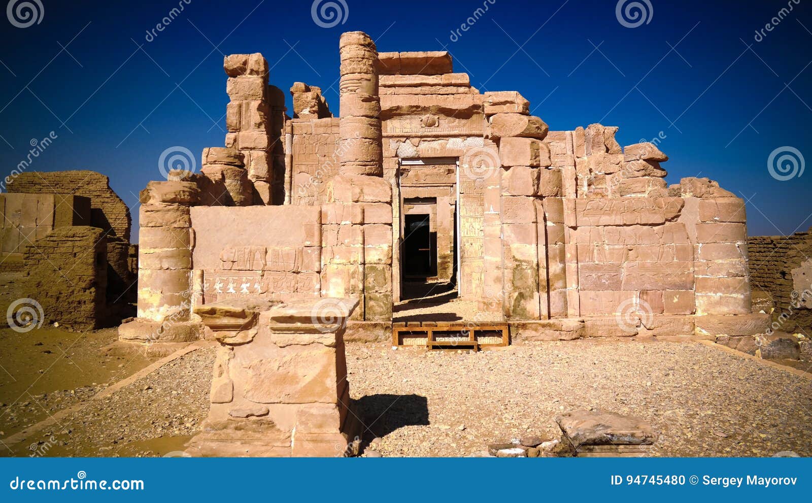 Ruins of Deir El-Haggar Temple, Kharga Oasis, Egypt Stock Photo - Image ...