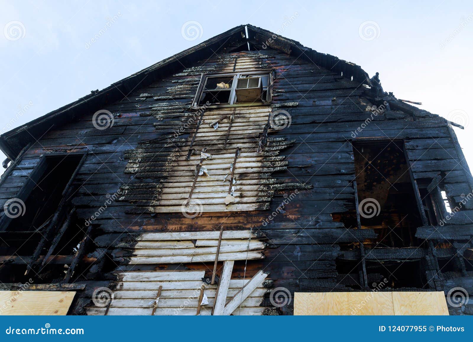 Ruins of Destroyed Residence after a House Fire Stock Image - Image of ...
