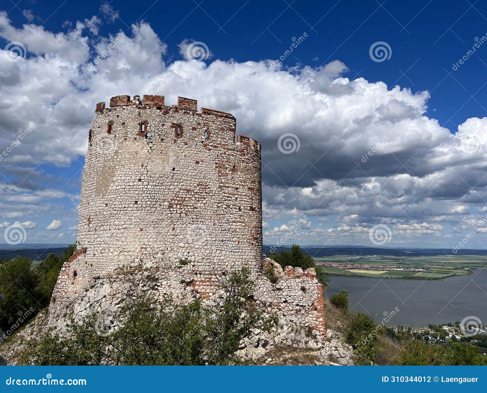 The Ruins of the Devicky Castle in Palava Hills Stock Photo - Image of ...