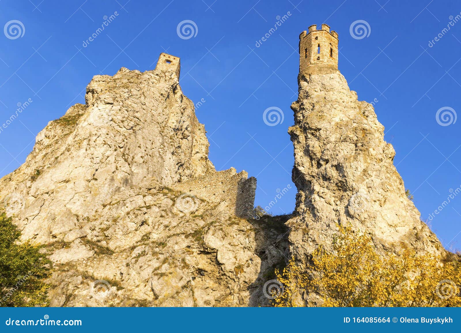 Ruins of Devin Castle, Bratislava, Slovakia Stock Photo - Image of ...