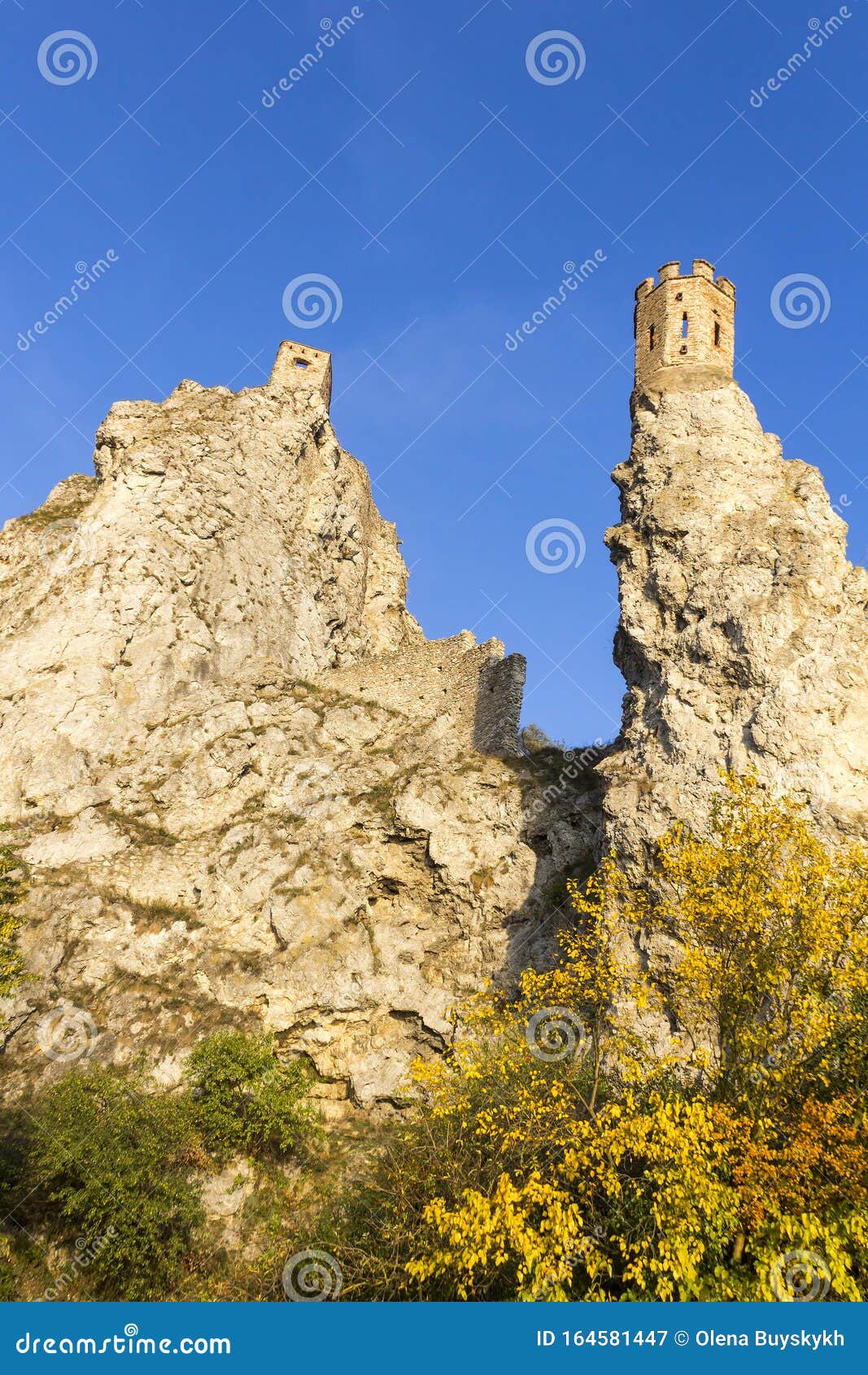 Ruins of Devin Castle, Bratislava, Slovakia Stock Image - Image of ...
