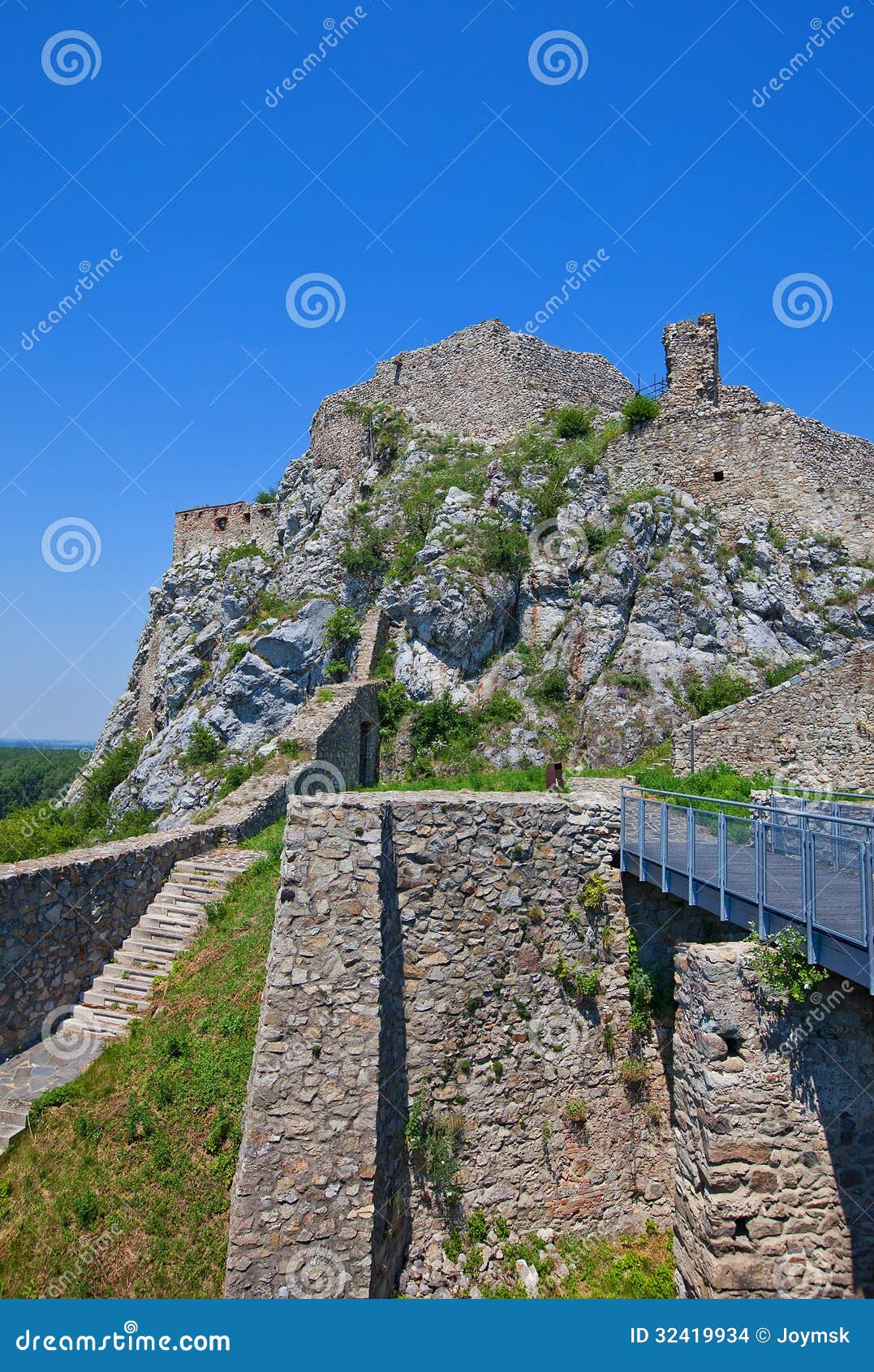 Ruins of Devin Castle. Bratislava, Slovakia Stock Photo - Image of ...