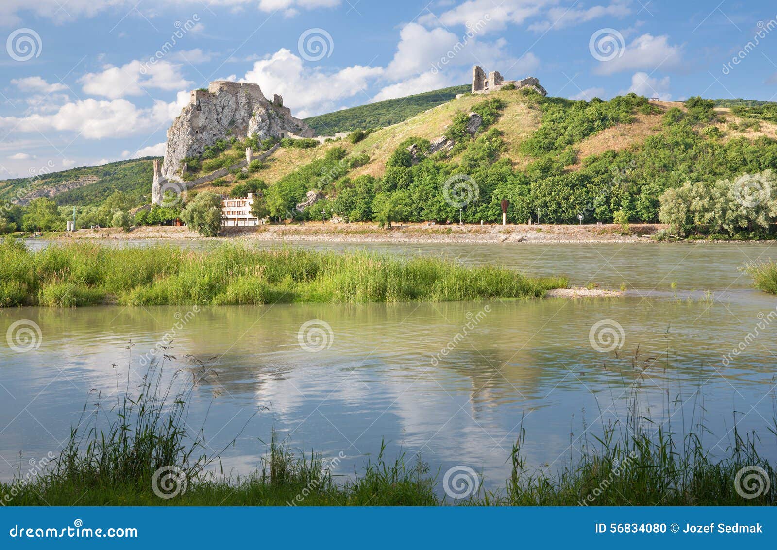 The Ruins of Devin Castle Near Bratislava Over the Danube Stock Photo ...