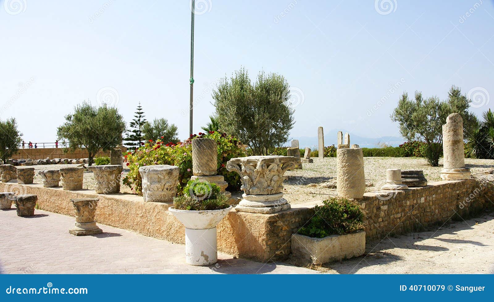 Ruins on a Dig in Byrsa, Tunisia Stock Image - Image of remains, stone ...