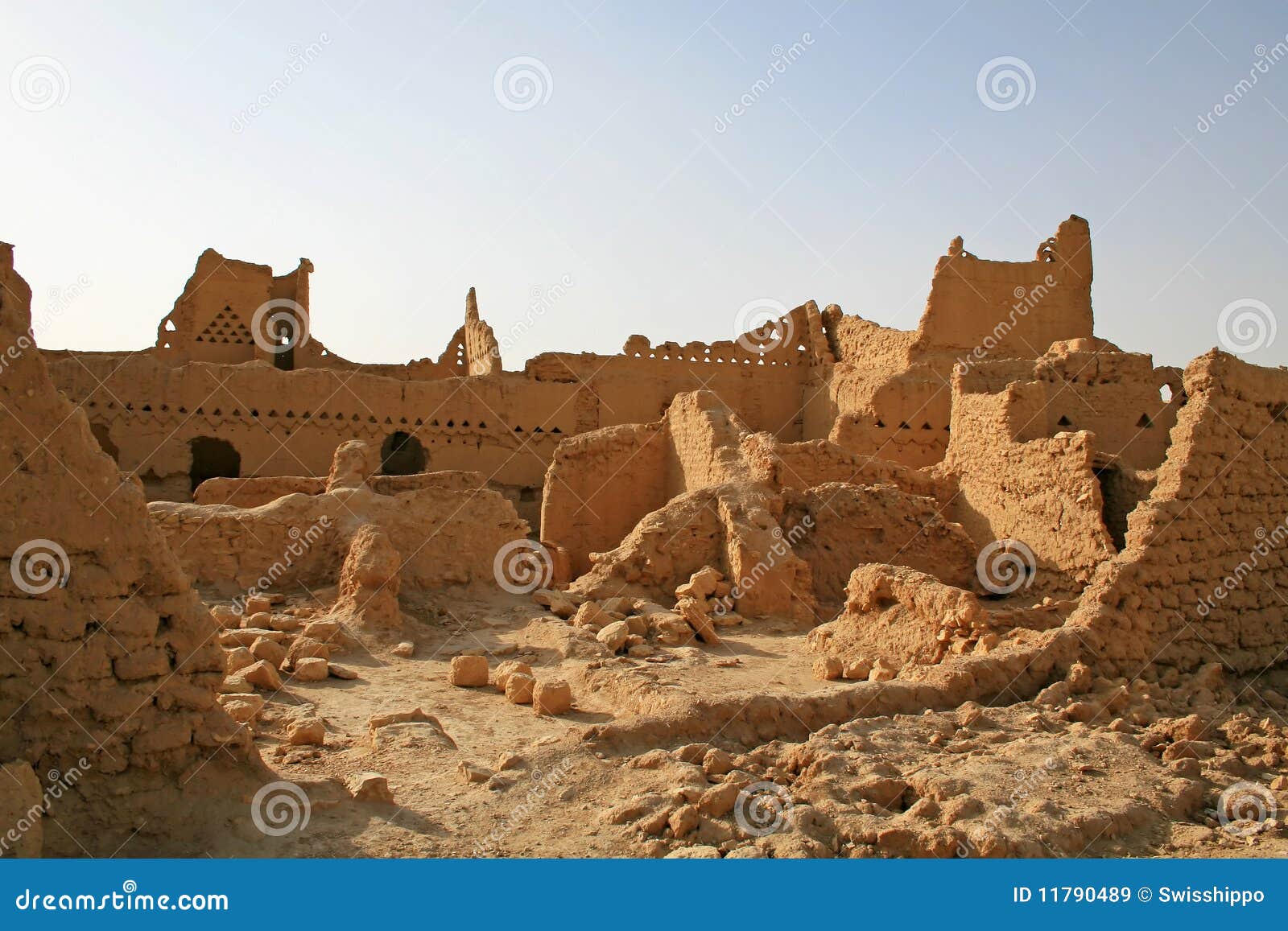 Ruins of Diriyah stock image. Image of luxury, brick - 11790489