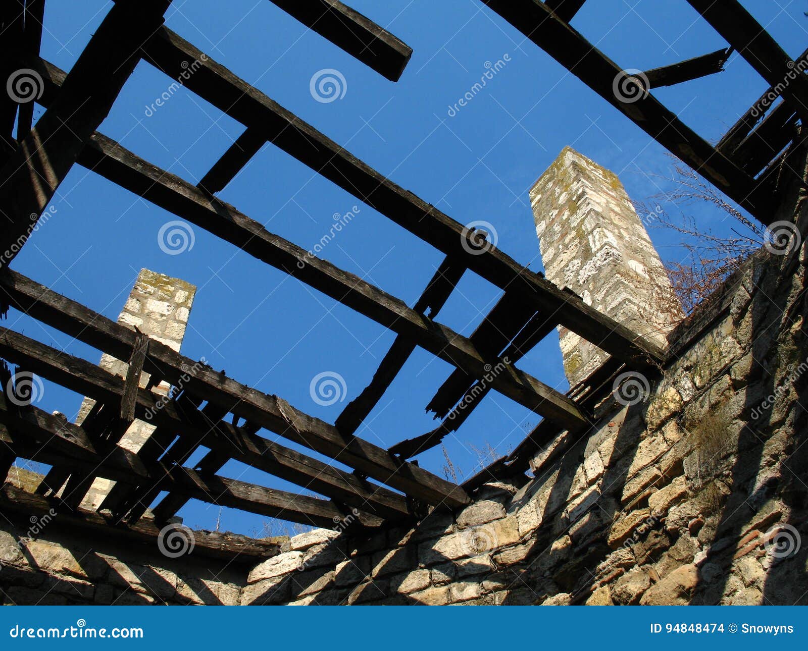 Ruins after Disaster - Fire Stock Photo - Image of fire, demolished ...
