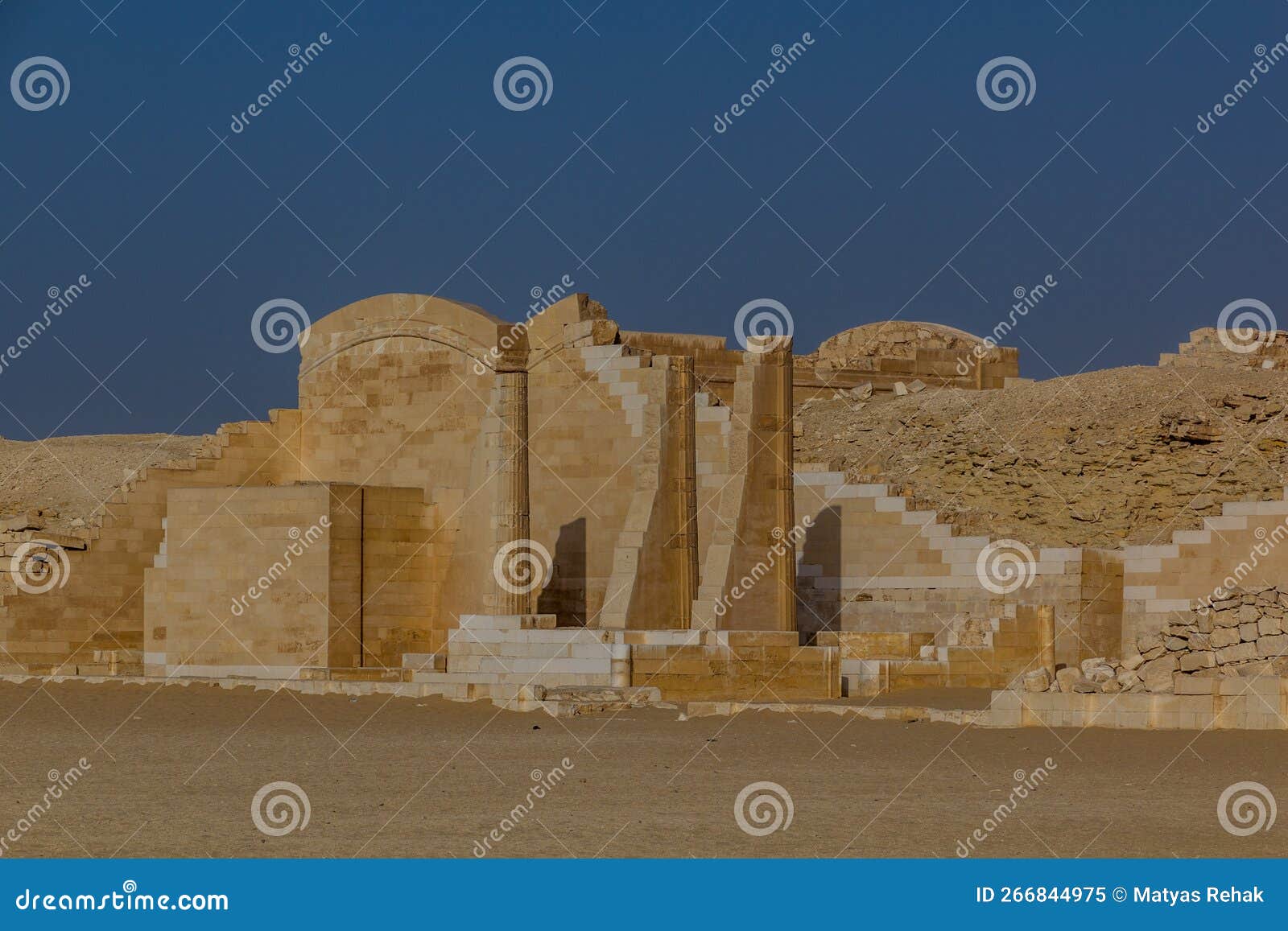 Ruins of the Djoser (Zoser) Funerary Complex in Saqqara, Egy Stock ...