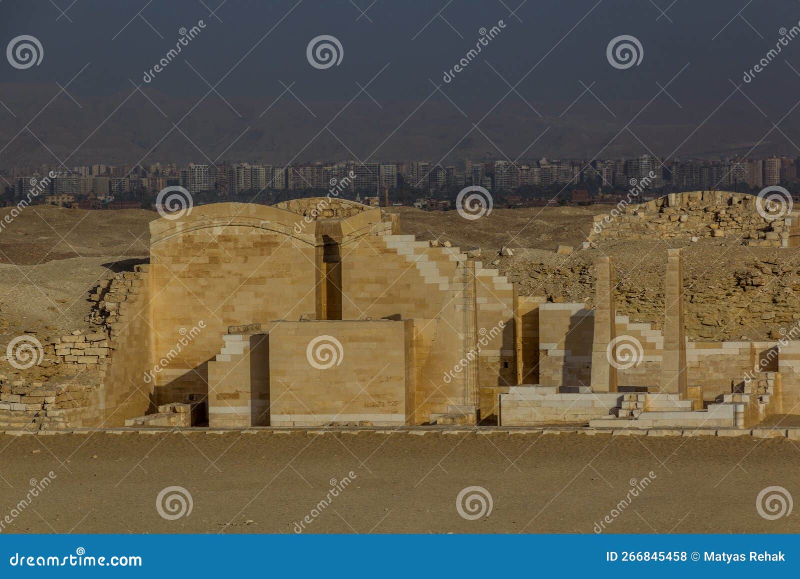 Ruins of the Djoser (Zoser) Funerary Complex in Saqqara, Egy Stock ...