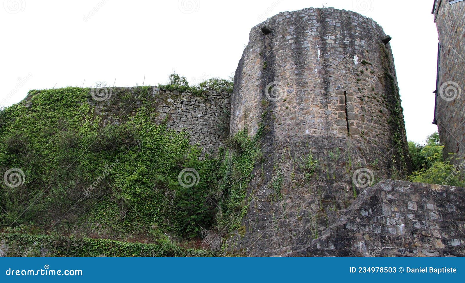 Ruins of Domfront castle stock image. Image of normandy - 234978503