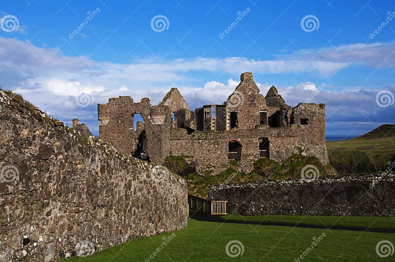 The Ruins of Dunluce Castle Stock Image - Image of county, holiday ...
