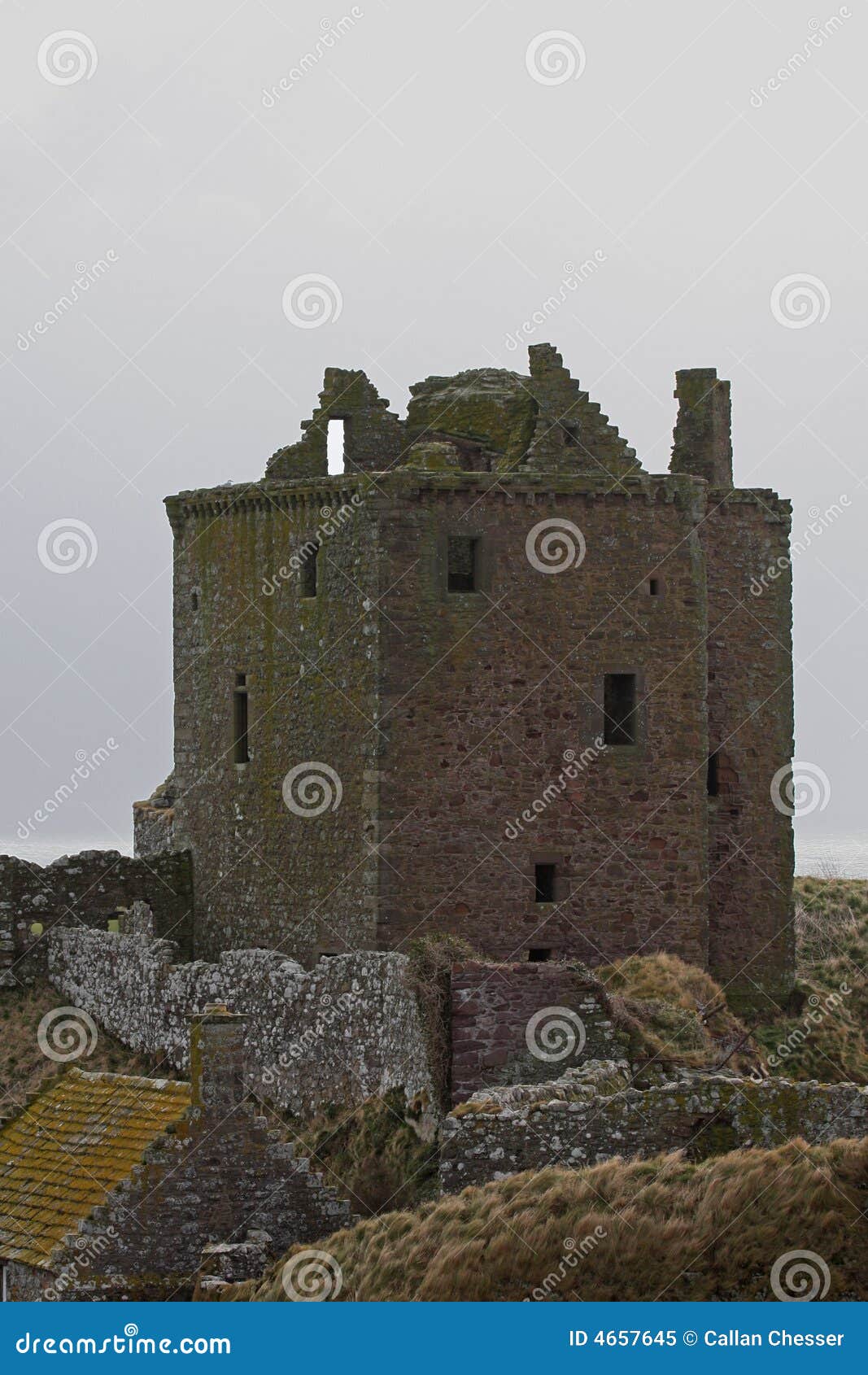 The Ruins of Dunnottar Castle, Scotland Stock Image - Image of ...