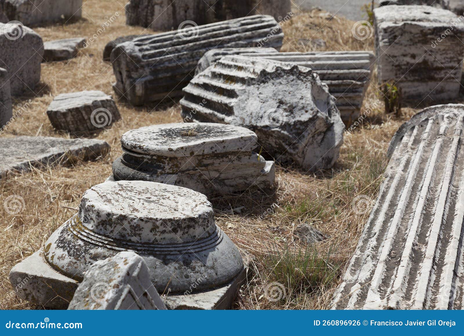 Ruins in Eleusis, Elefsina stock photo. Image of colums - 260896926