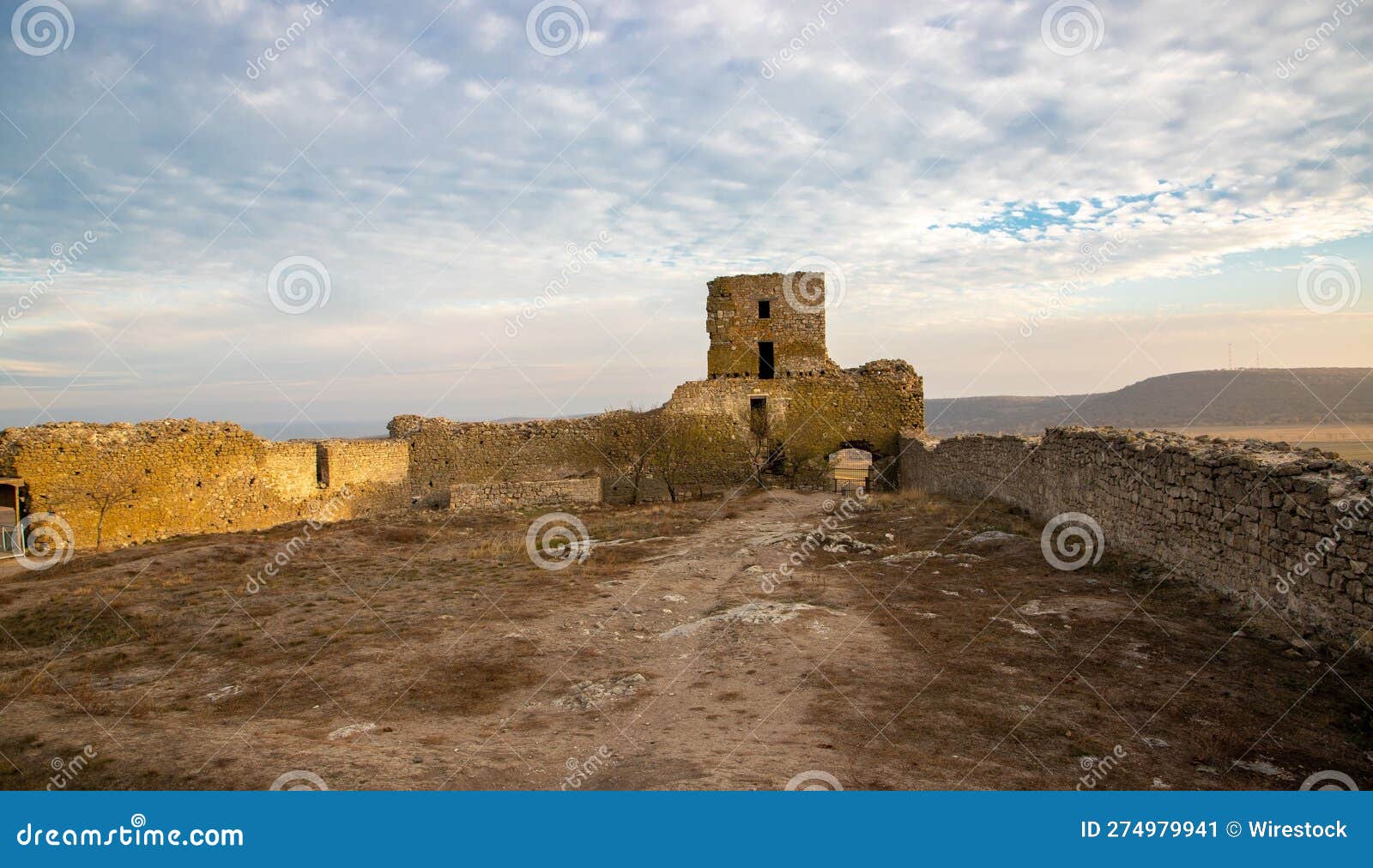 The Ruins of Enisala Fortress - Romania Stock Image - Image of referred ...