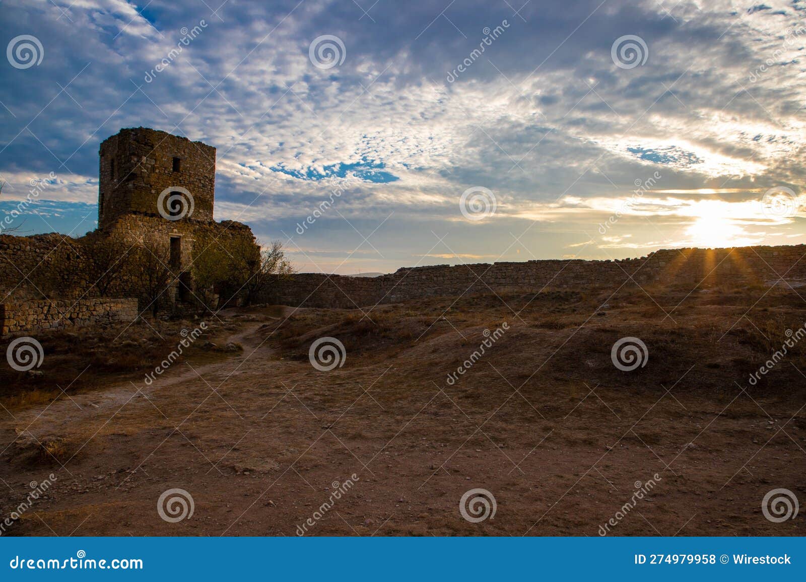 The Ruins of Enisala Fortress - Romania Stock Photo - Image of heritage ...