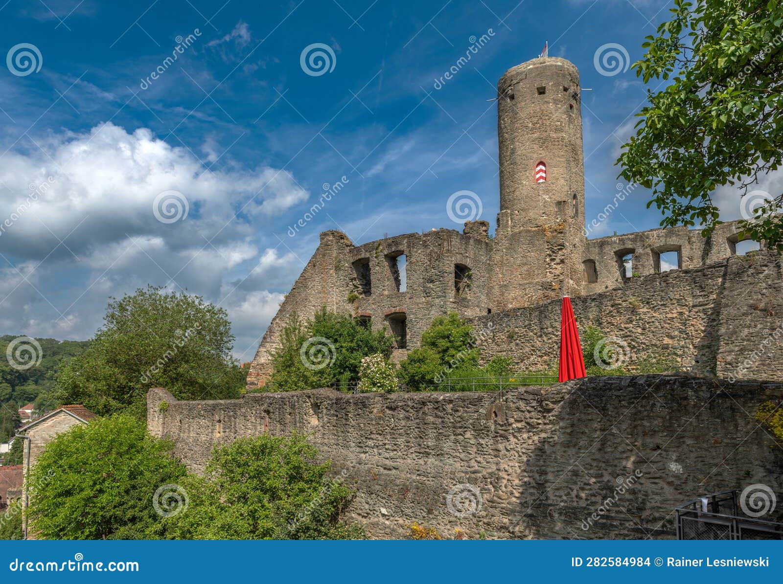 The Ruins of Eppstein Castle, Hessen, Germany Stock Photo - Image of ...