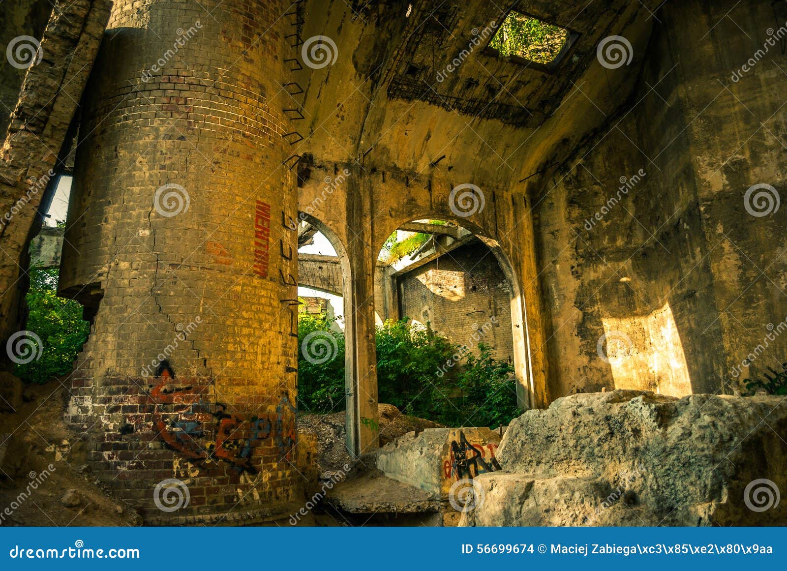 The ruins of the factory stock photo. Image of demolished - 56699674