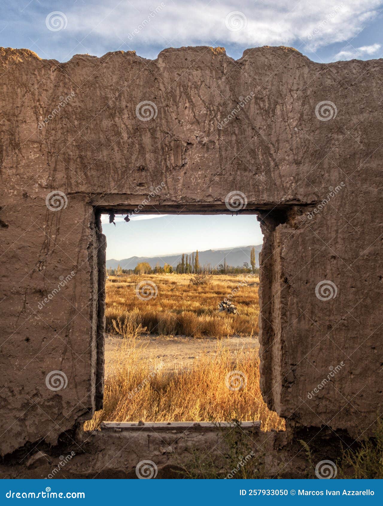 Ruined window frame stock photo. Image of wood, ruin - 257933050