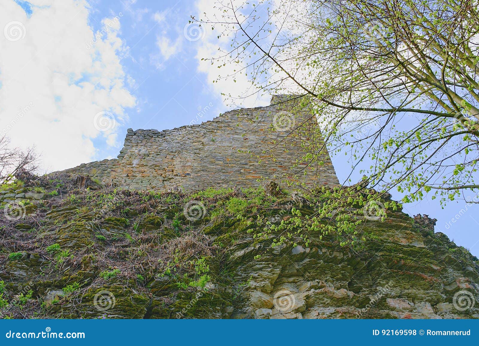 Ruins of Fortification Bulwark. Medieval Rampart Stock Photo - Image of ...