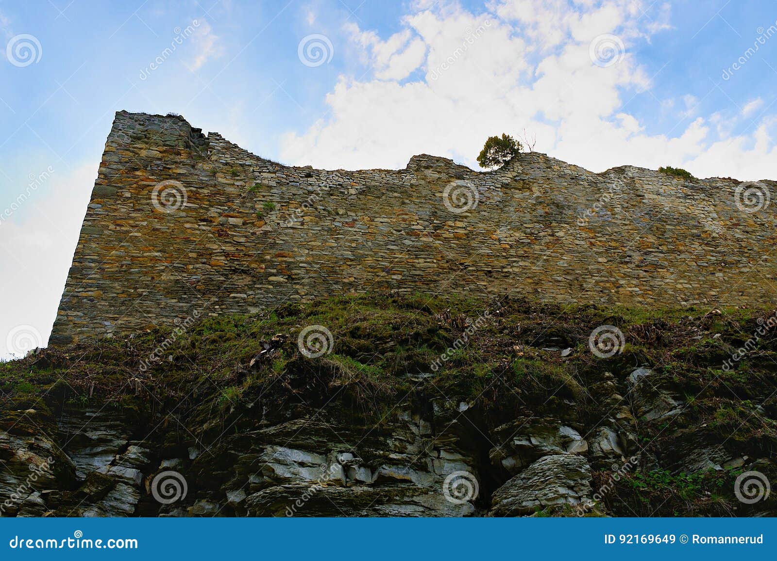 Ruins of Fortification Bulwark. Medieval Rampart Stock Image - Image of ...