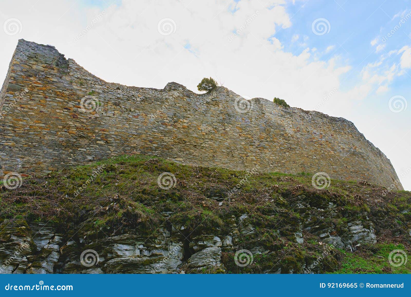 Ruins of Fortification Bulwark. Medieval Rampart Stock Image - Image of ...