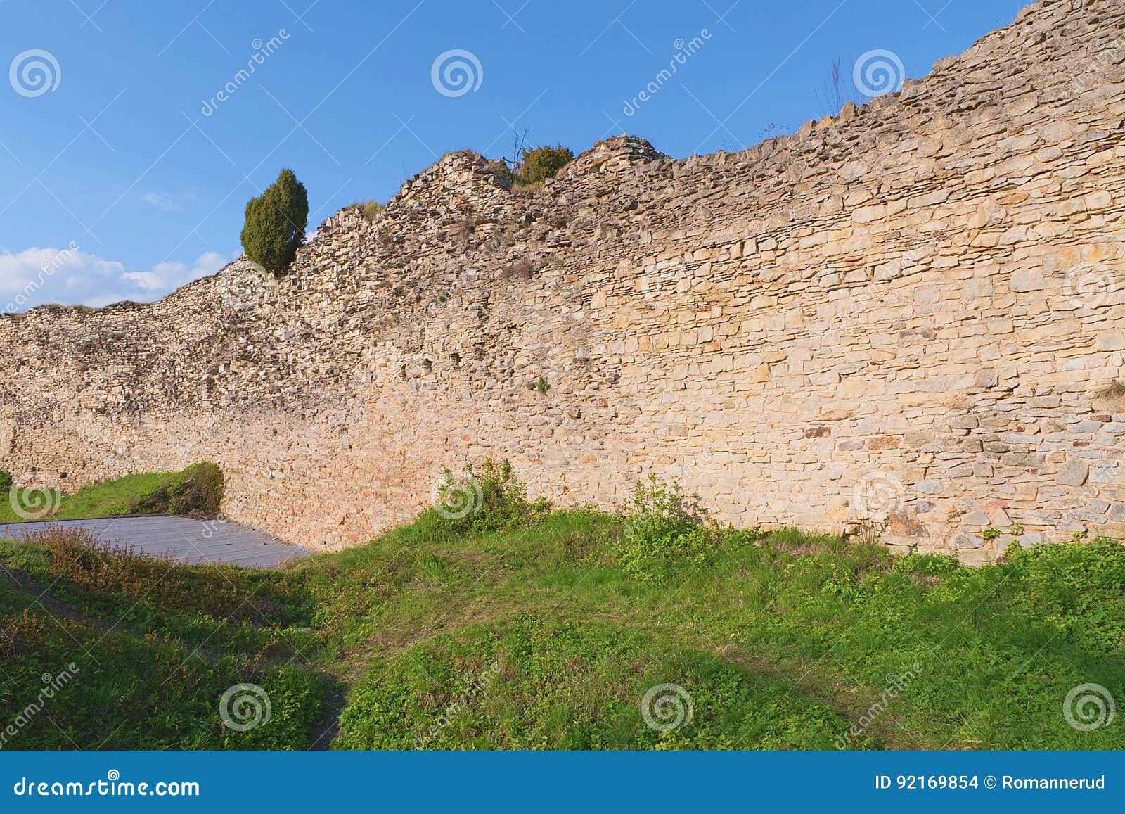 Ruins of Fortification Bulwark. Medieval Rampart Stock Photo - Image of ...