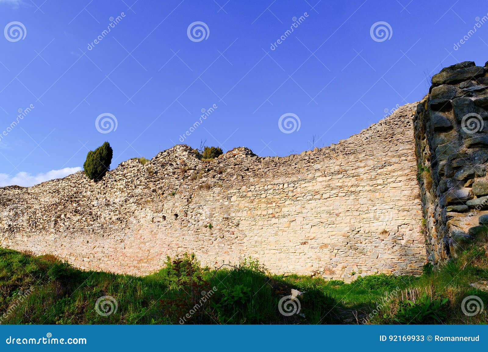 Ruins of Fortification Bulwark. Medieval Rampart Stock Image - Image of ...