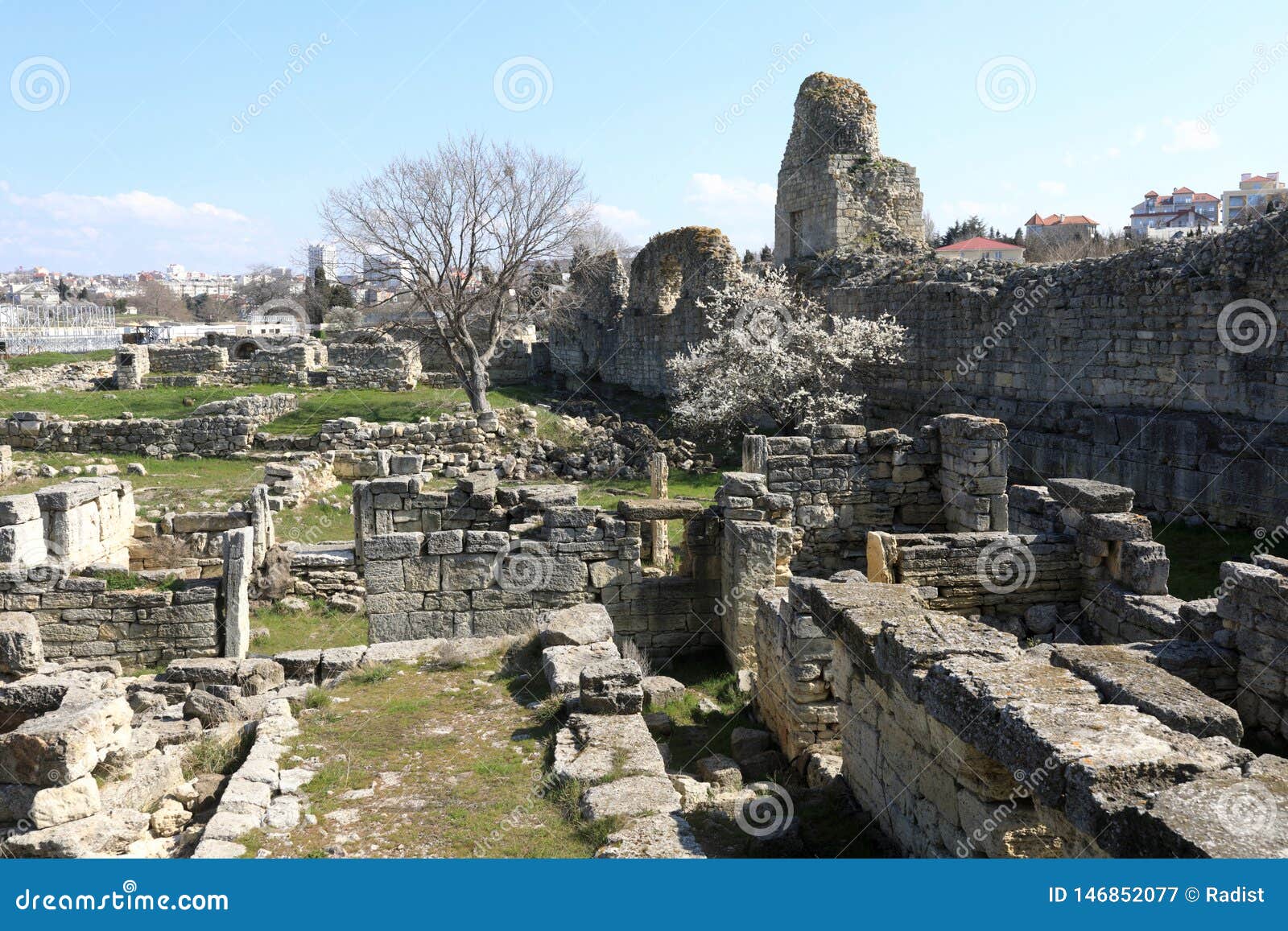 Ruins of Fortress in Chersonesos Stock Image - Image of historic ...