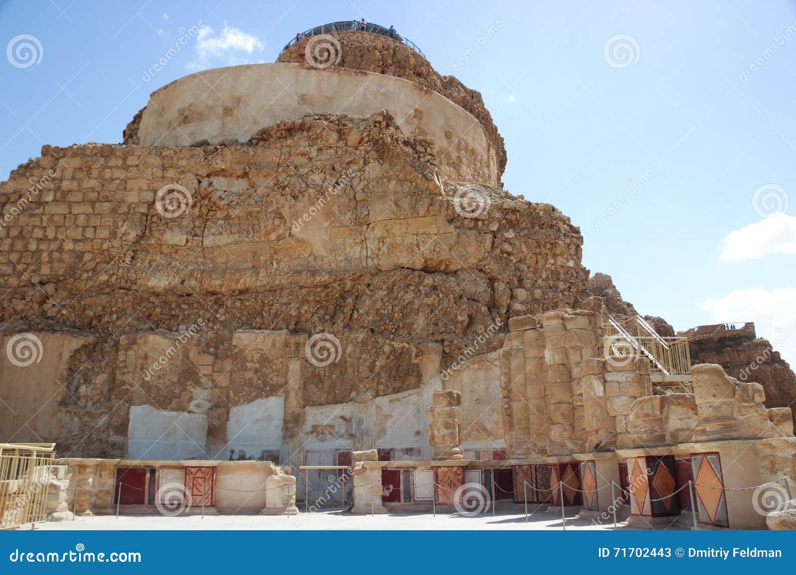 Ruins of fortress Masada stock image. Image of fortified - 71702443