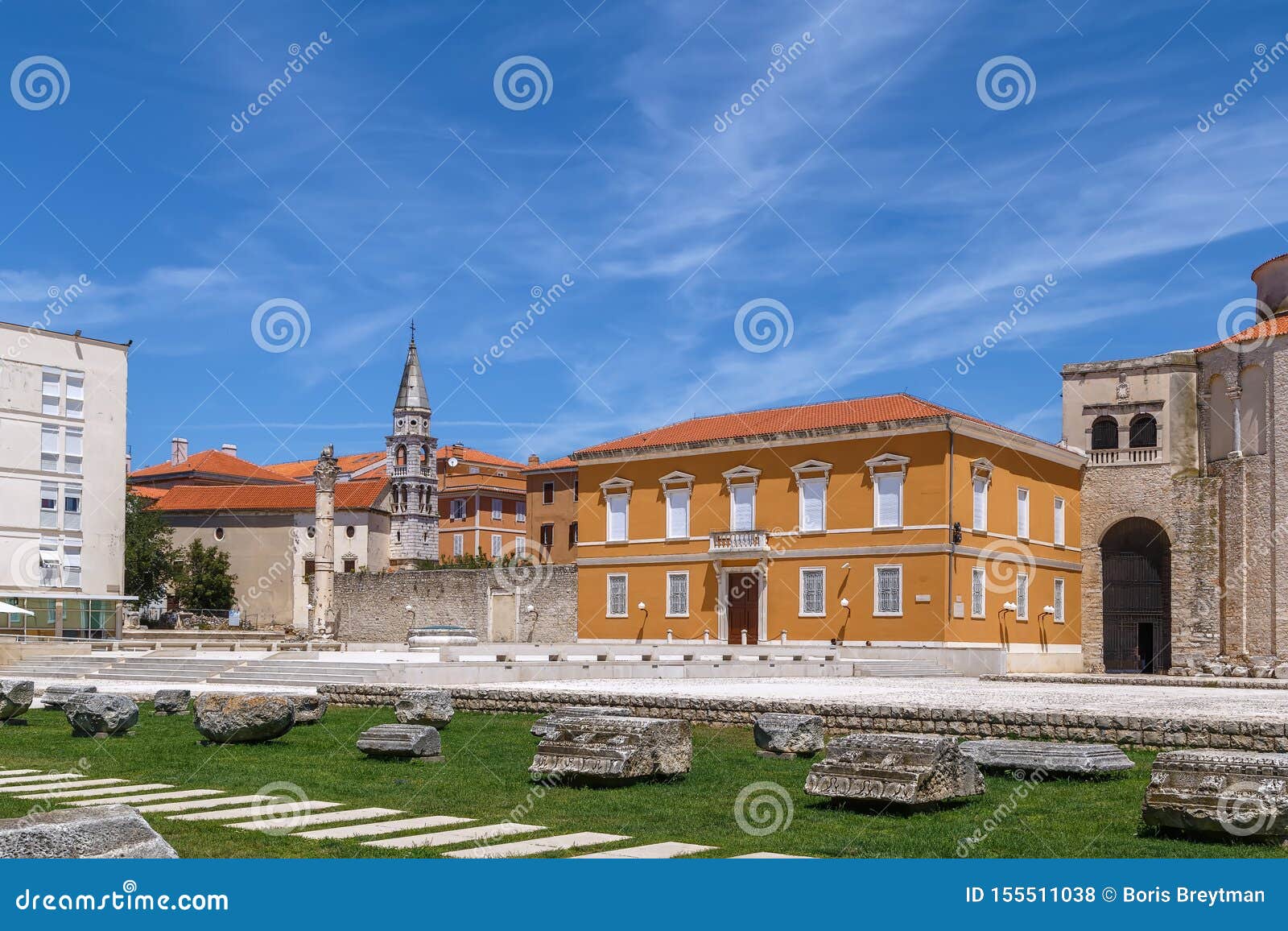 Ruins of Forum, Zadar, Croatia Stock Photo - Image of mediterranean ...