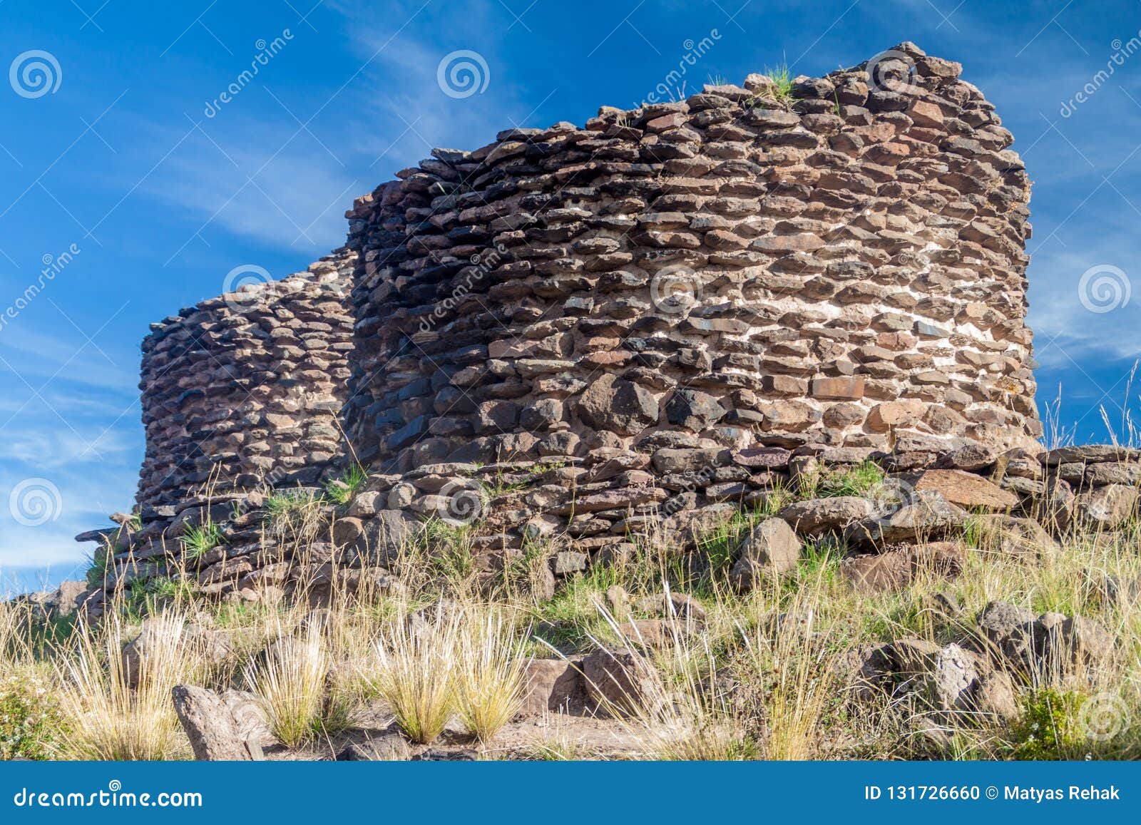 Ruins of Funerary Towers Sillustani Stock Photo - Image of ancient ...