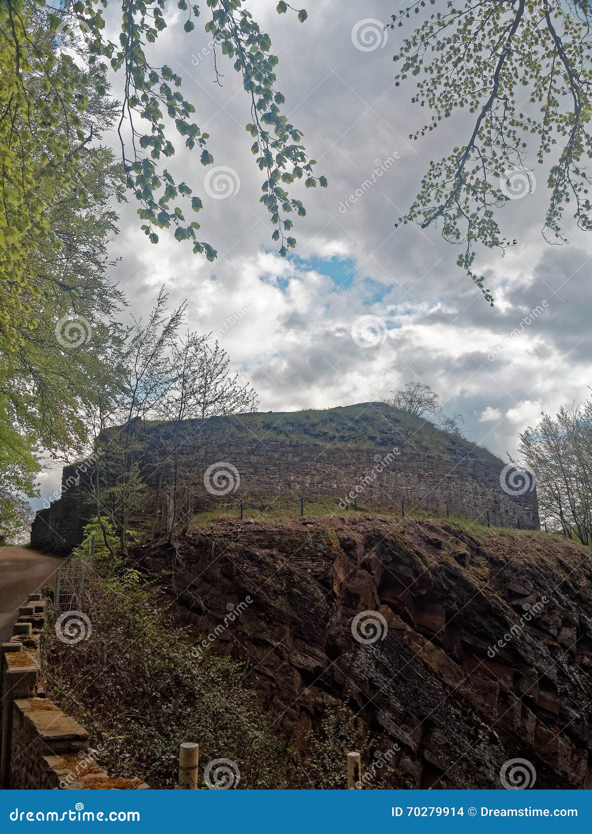 Ruins of a German Castle Keep Stock Photo - Image of forest, german ...