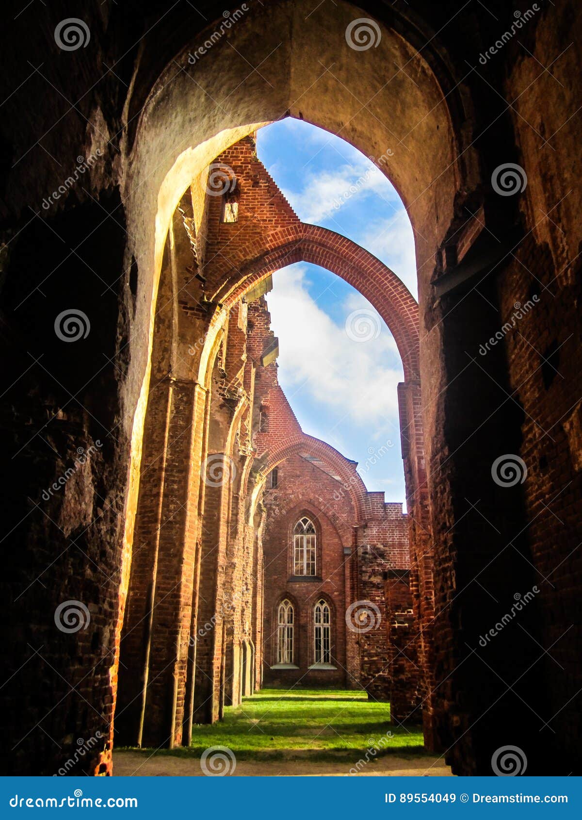 The Ruins of the Gothic Cathedral Stock Image - Image of architecture ...