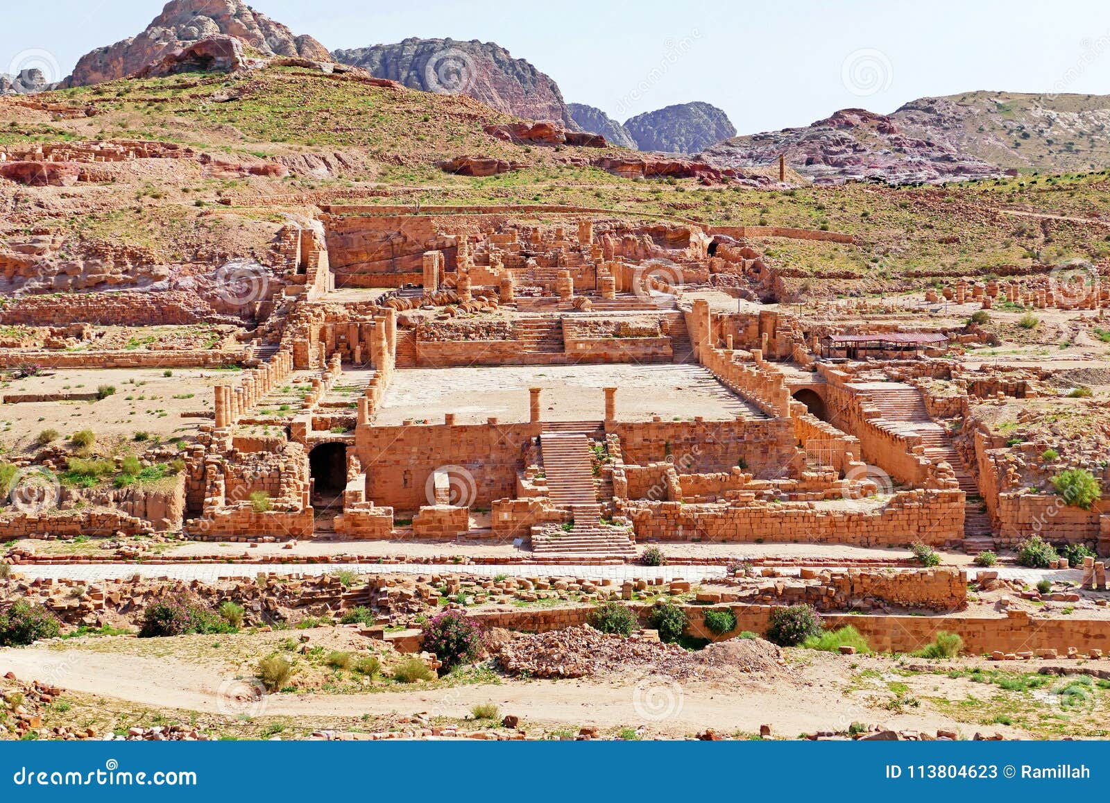 Ruins of the Great Temple in Petra, Jordan Stock Image - Image of ...