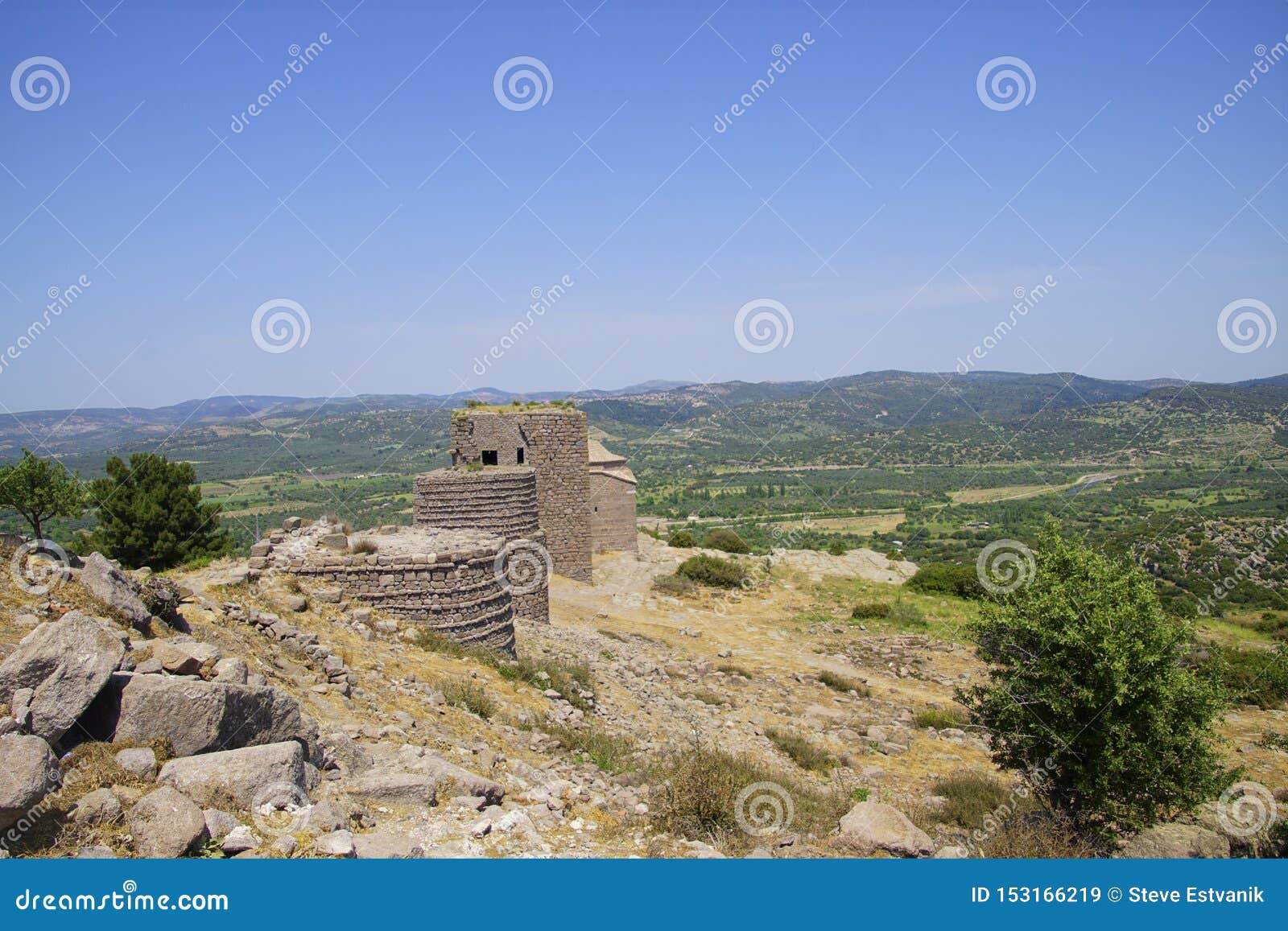 Ruins of Hellenic Walls of Assos Stock Image - Image of acropolis ...