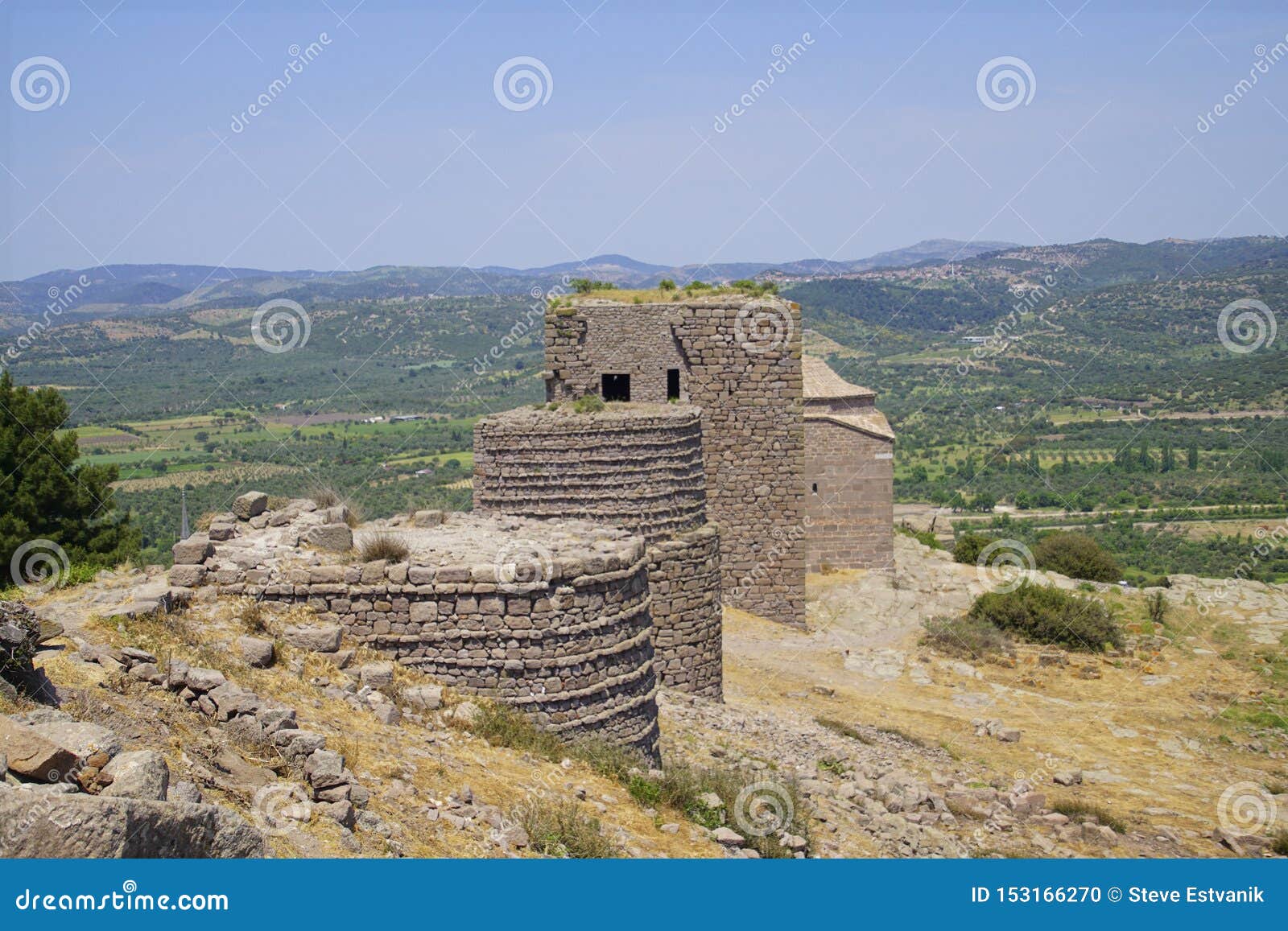 Ruins of Hellenic Walls of Assos Stock Photo - Image of acropolis ...