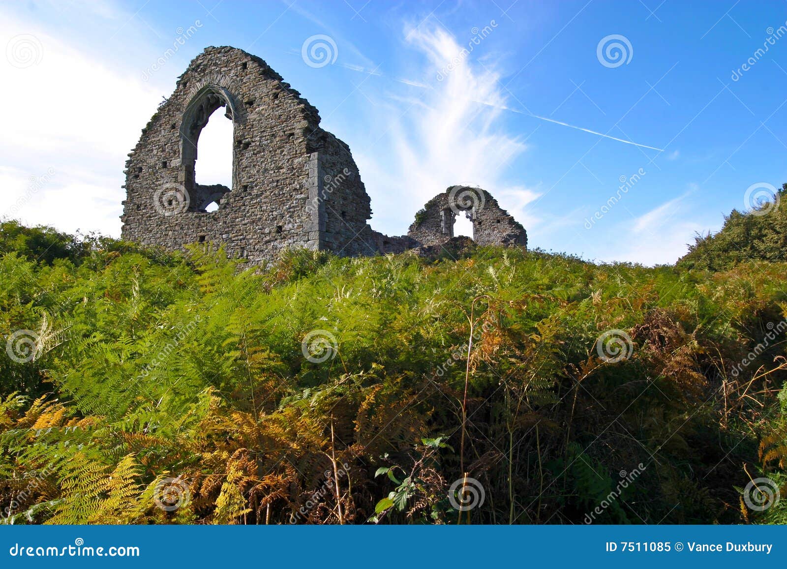Ruins on the hill stock image. Image of hiking, meadow - 7511085
