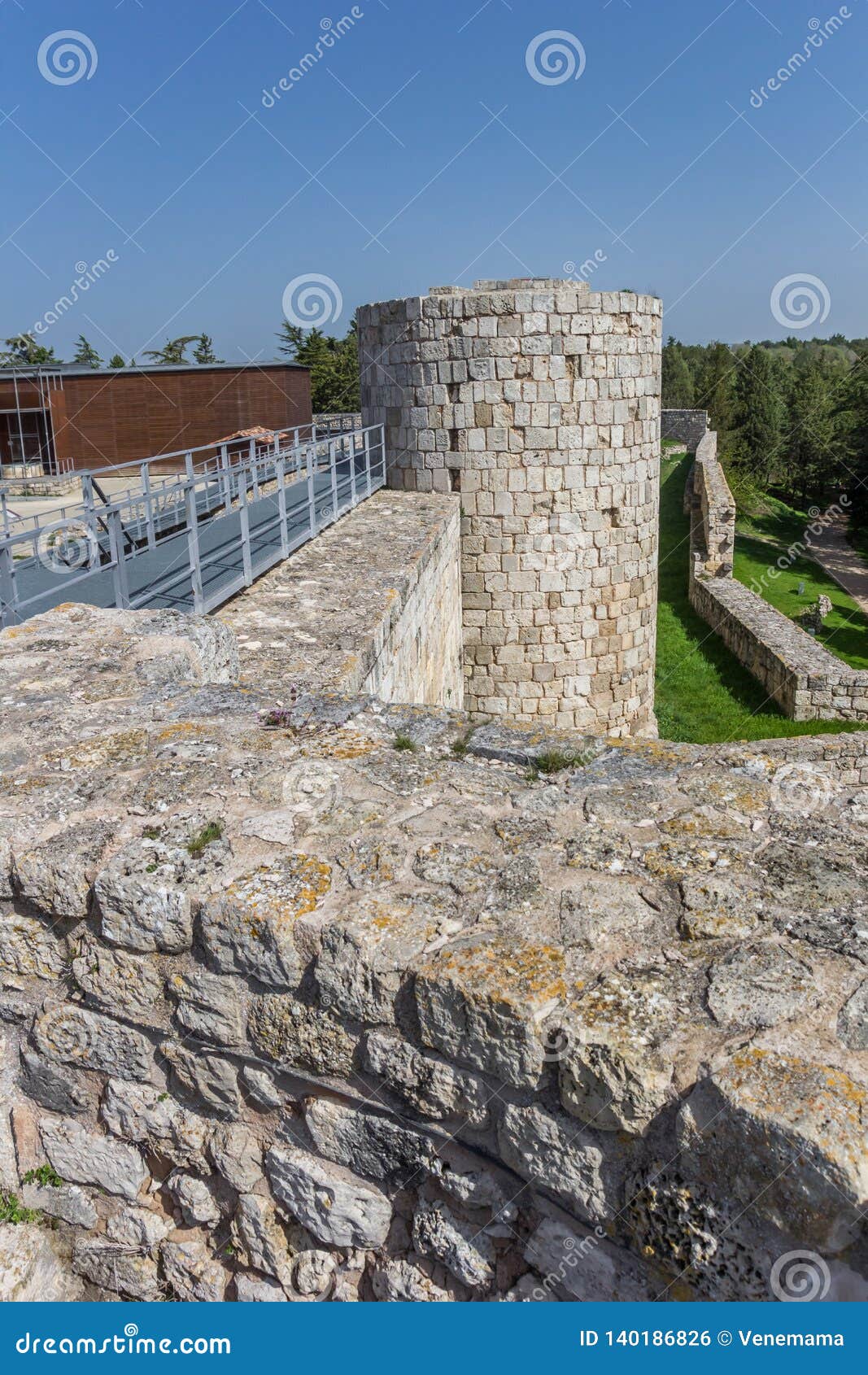 Ruins of the Historic Castle of Burgos Stock Photo - Image of ruins ...