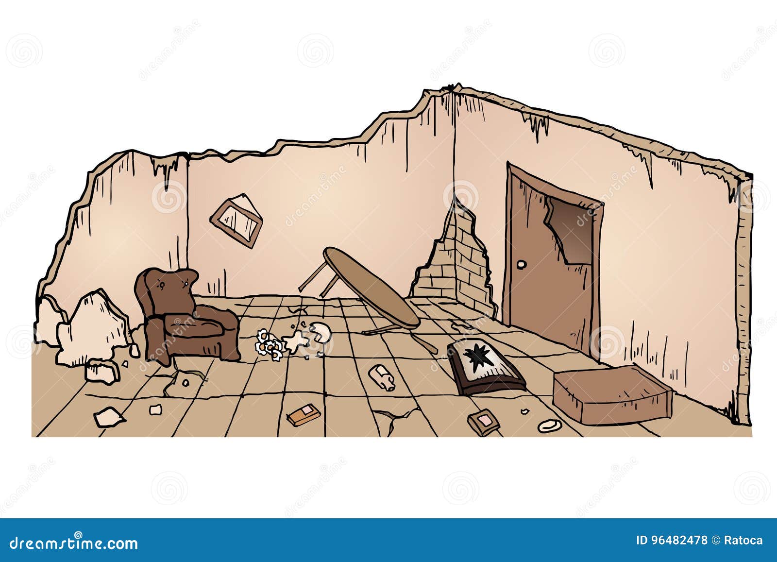 Ruins house stock illustration. Illustration of construction - 96482478