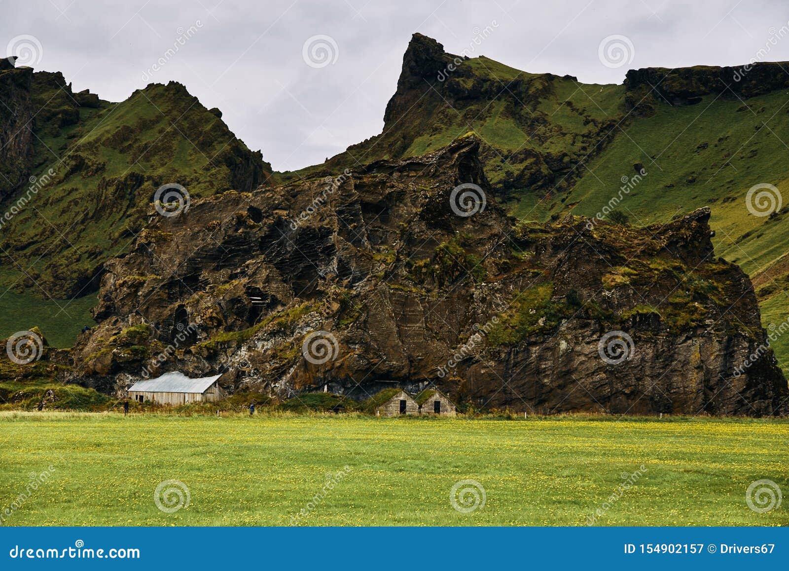 Ruins of Icelandic Traditional House and Barn. Stock Image - Image of ...