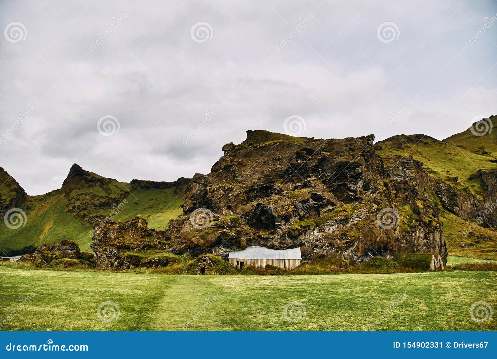 Ruins of Icelandic Traditional House and Barn. Stock Image - Image of ...
