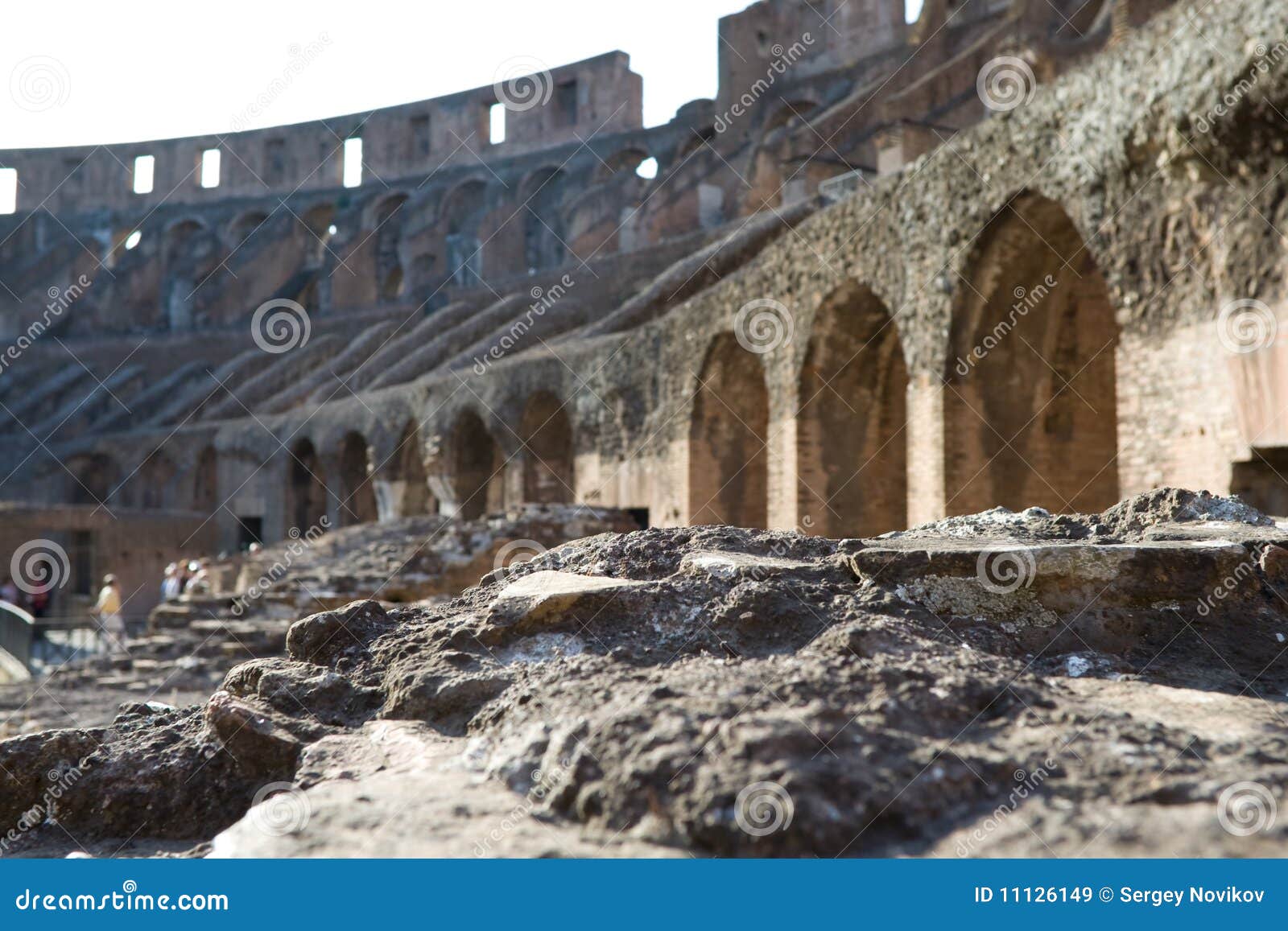 Ruins inside Colosseum stock image. Image of colosseo - 11126149