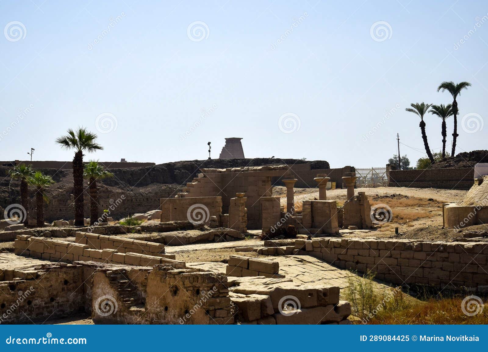 Ruins of Karnak Temple Complex with Palm Trees (ancient Thebes). Luxor ... Ruins of Karnak Temple Complex with Palm Trees (ancient Thebes). Luxor ...