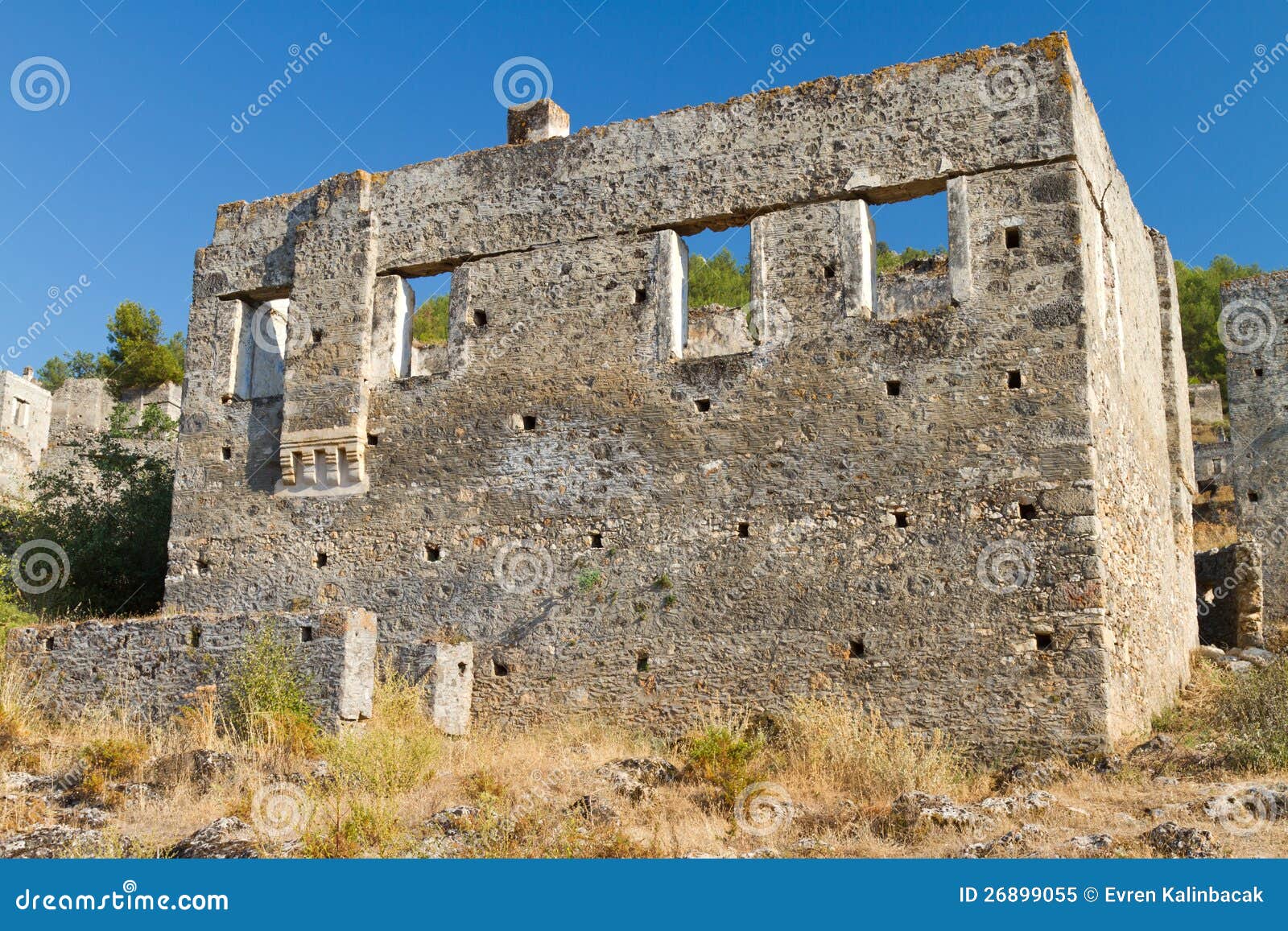 Ruins of Kayakoy, Fethiye stock image. Image of house - 26899055