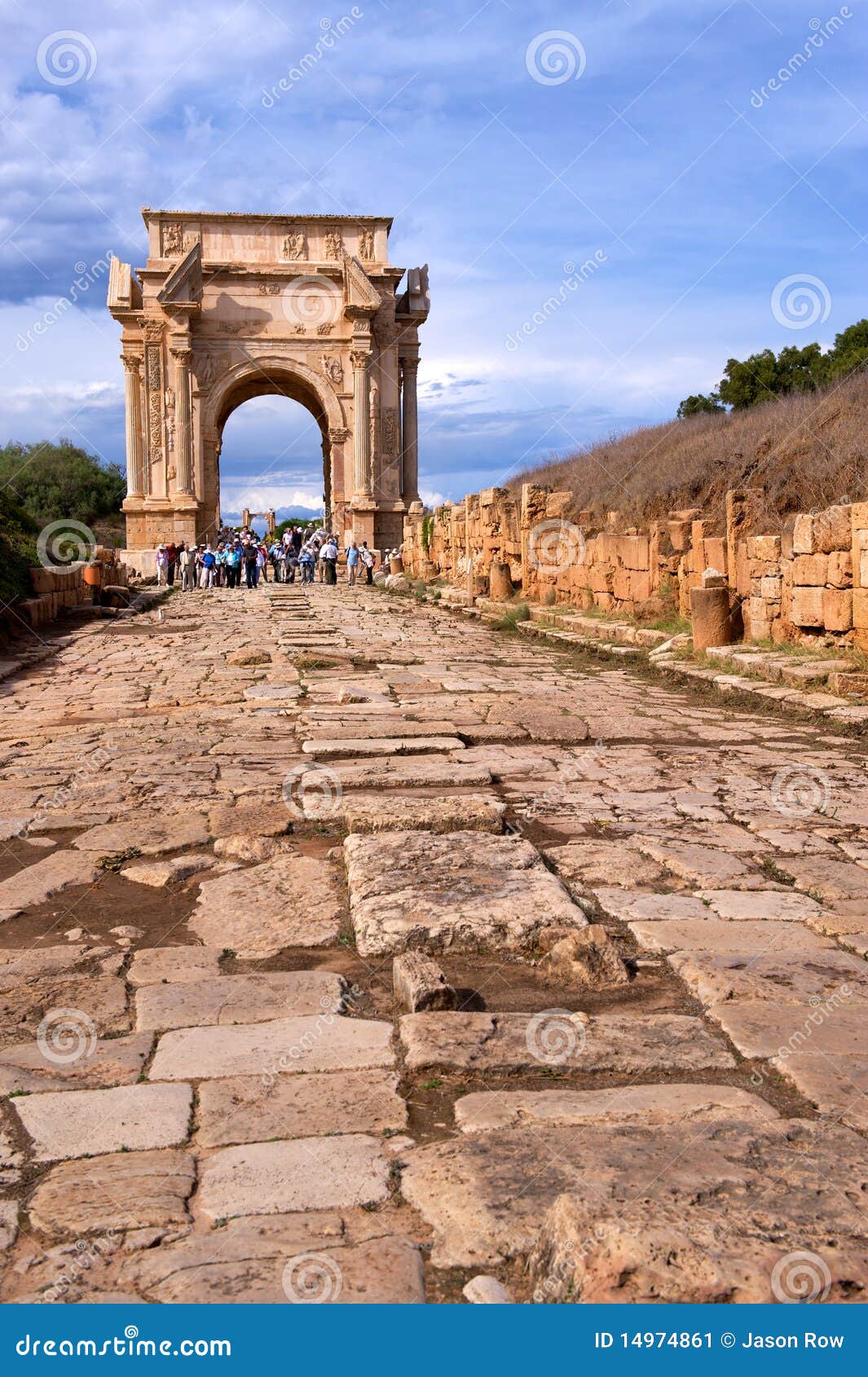 Ruins of Leptis Magna stock image. Image of lepcis, roman - 14974861