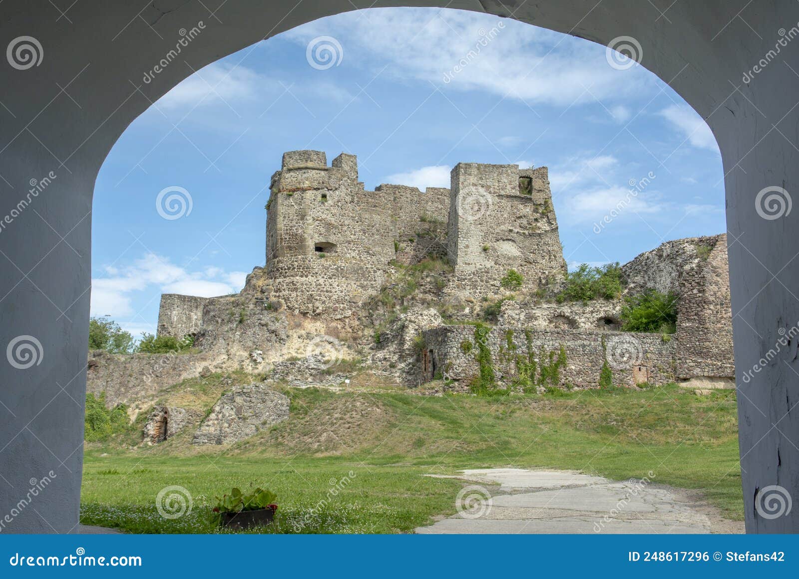 Ruins of the Levice Castle. Levicky Hrad, Slovakia Stock Photo - Image ...