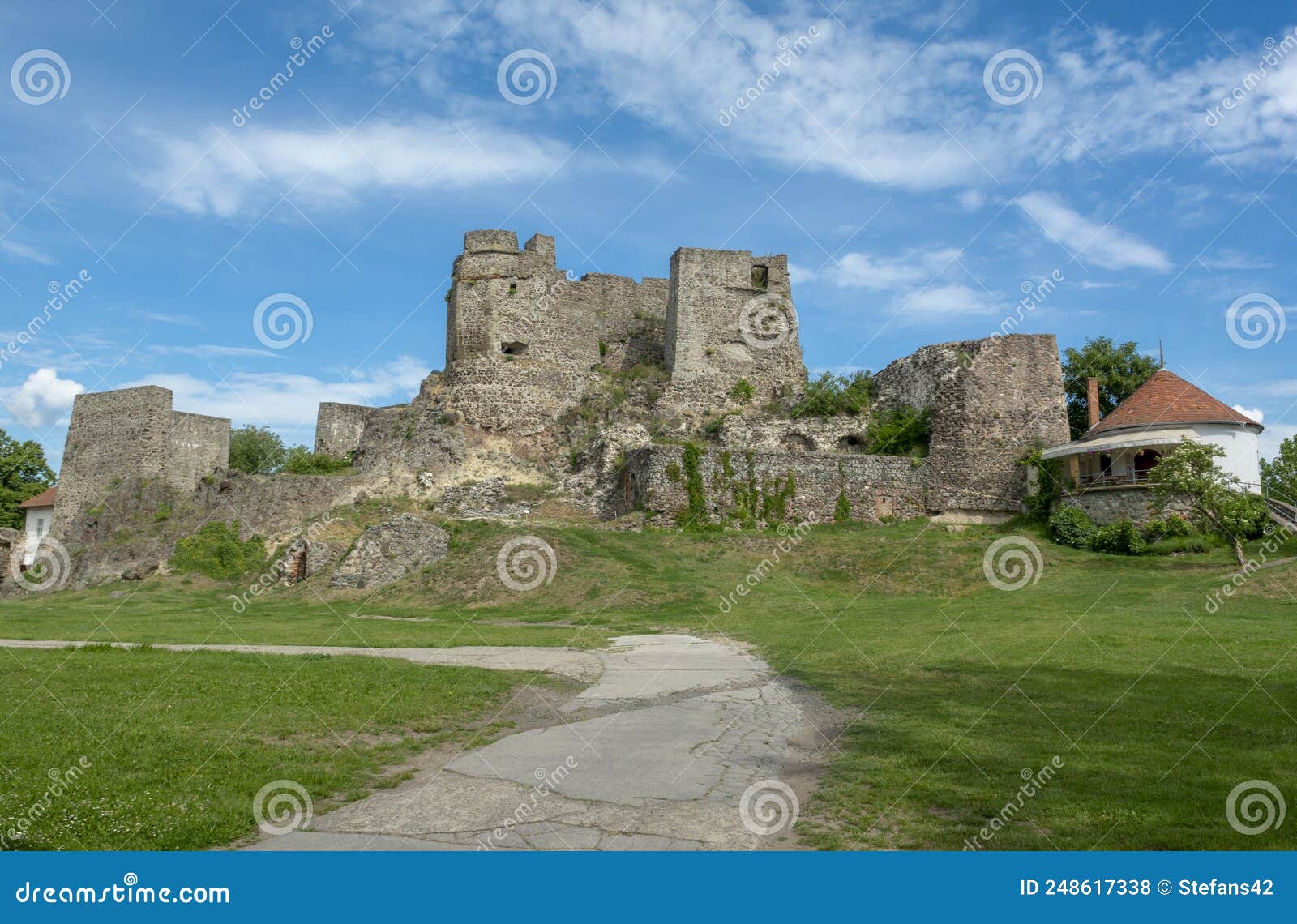 Ruins of the Levice Castle. Levicky Hrad, Slovakia Stock Photo - Image ...