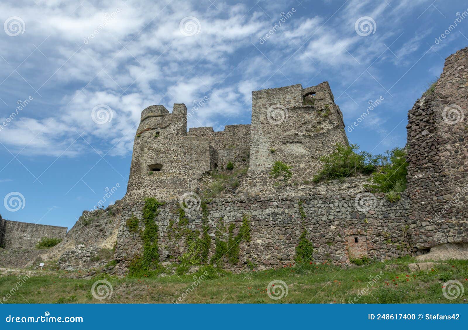 Ruins of the Levice Castle. Levicky Hrad, Slovakia Stock Photo - Image ...