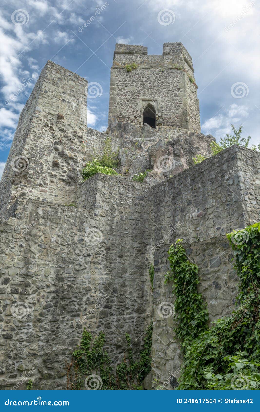 Ruins of the Levice Castle. Levicky Hrad, Slovakia Stock Photo - Image ...